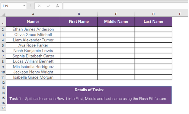 MO 201 Excel Exam Practice